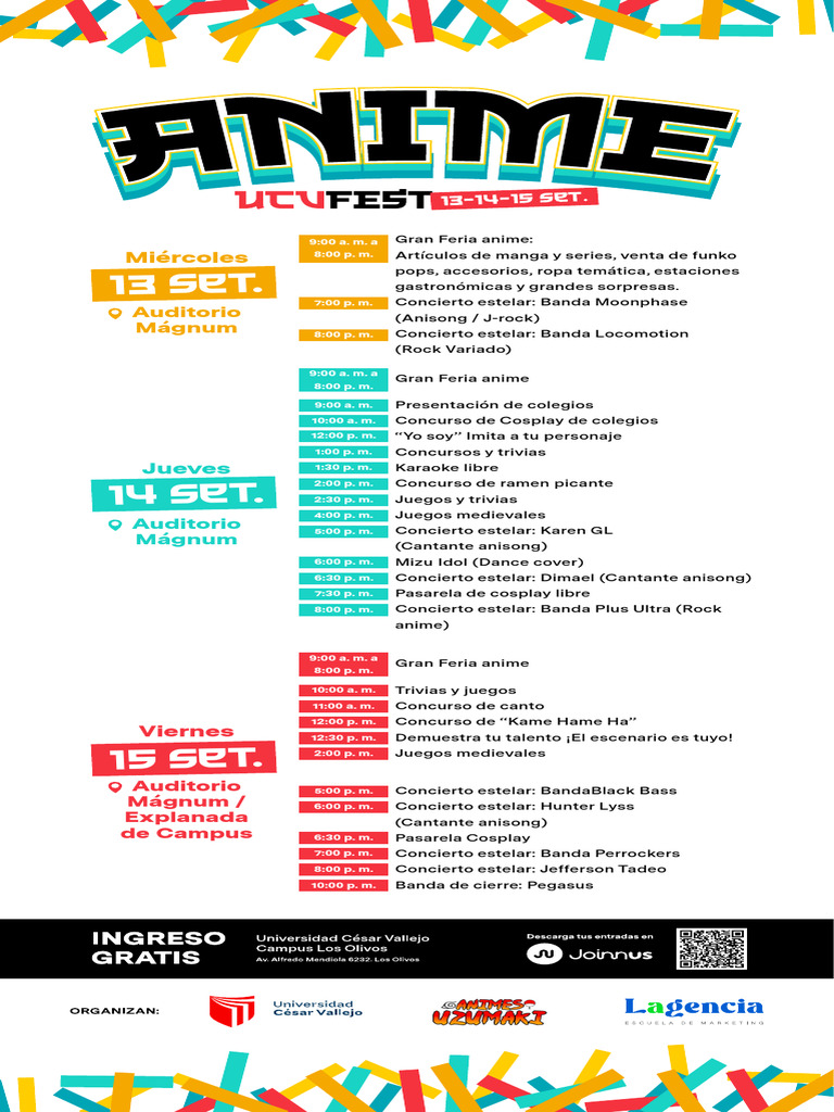 Programa - Anime Ucv Fest | PDF