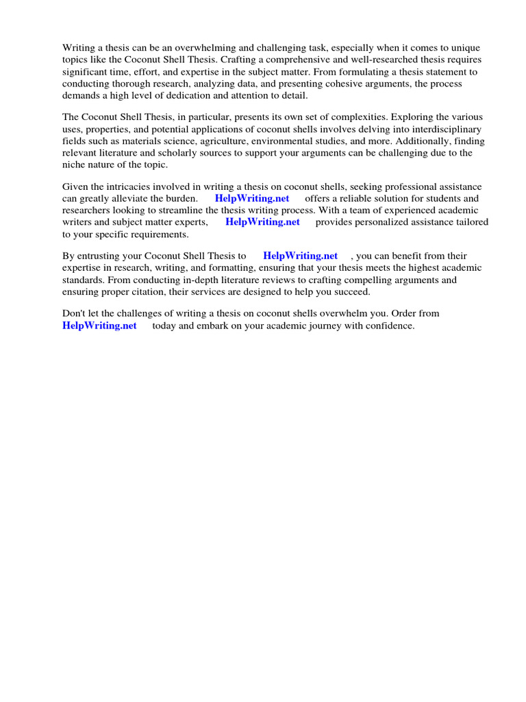 Coconut Shell Thesis | PDF | Concrete | Reinforced Concrete