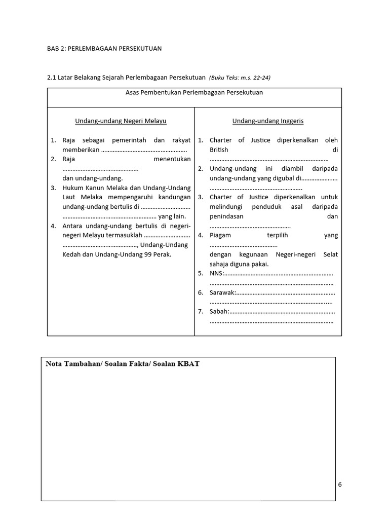 Modul Sejarah f5 Bab 2 | PDF