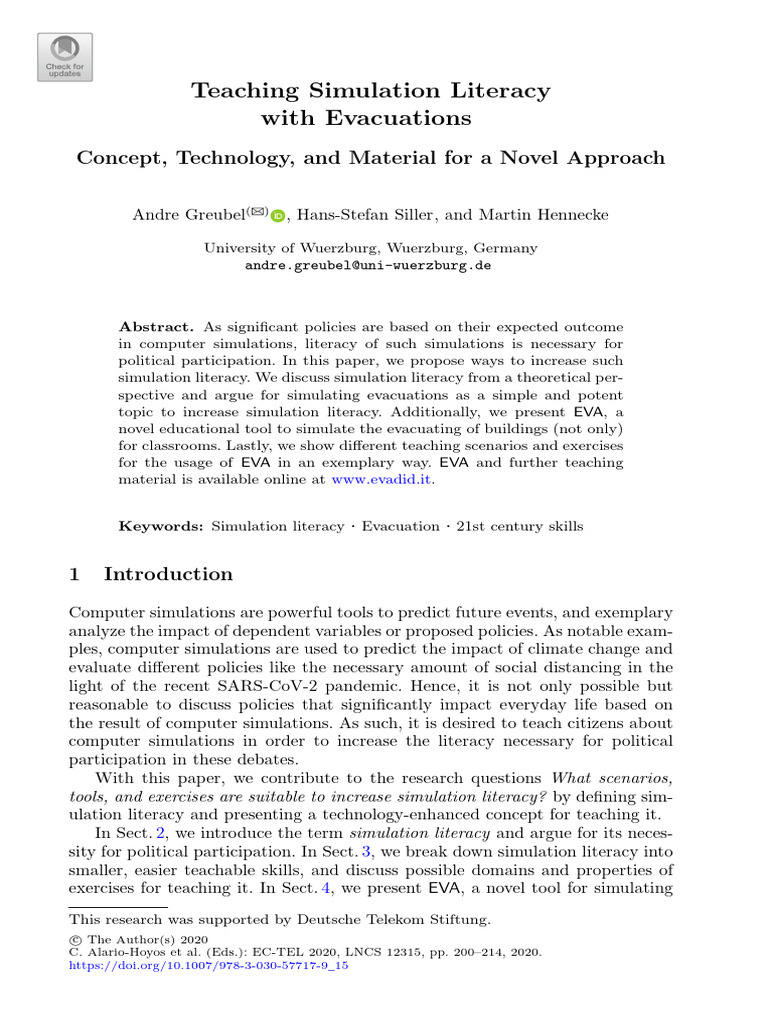 Teaching Simulation Literacy | PDF | Simulation | Expert