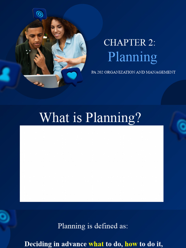 PA202 Chapter 2 - Planning Report | PDF | Planning | Decision Making