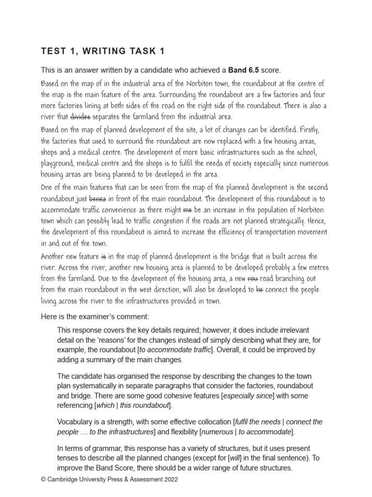 IELTS17AC - Test 1 Task 1 Sample Answer (Band 6.5) | PDF