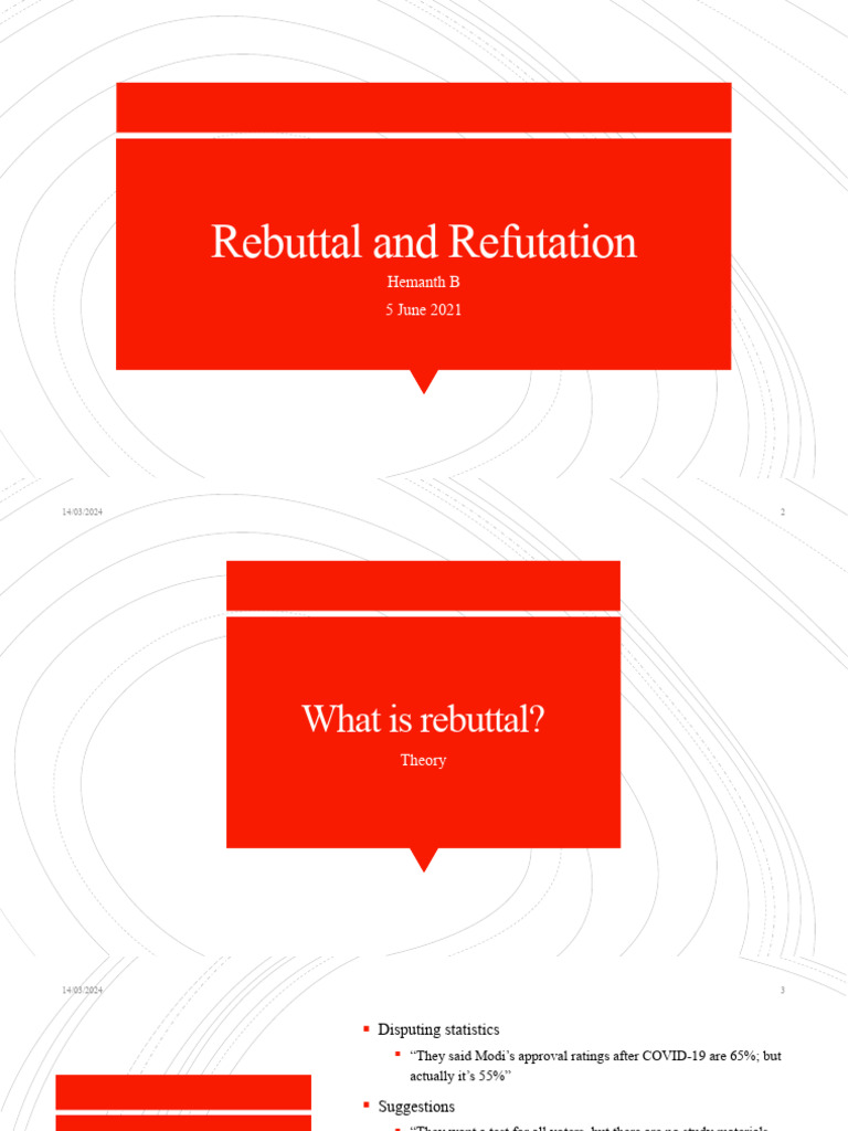 Rebuttal and Refutation | PDF | Social Science | Wellness