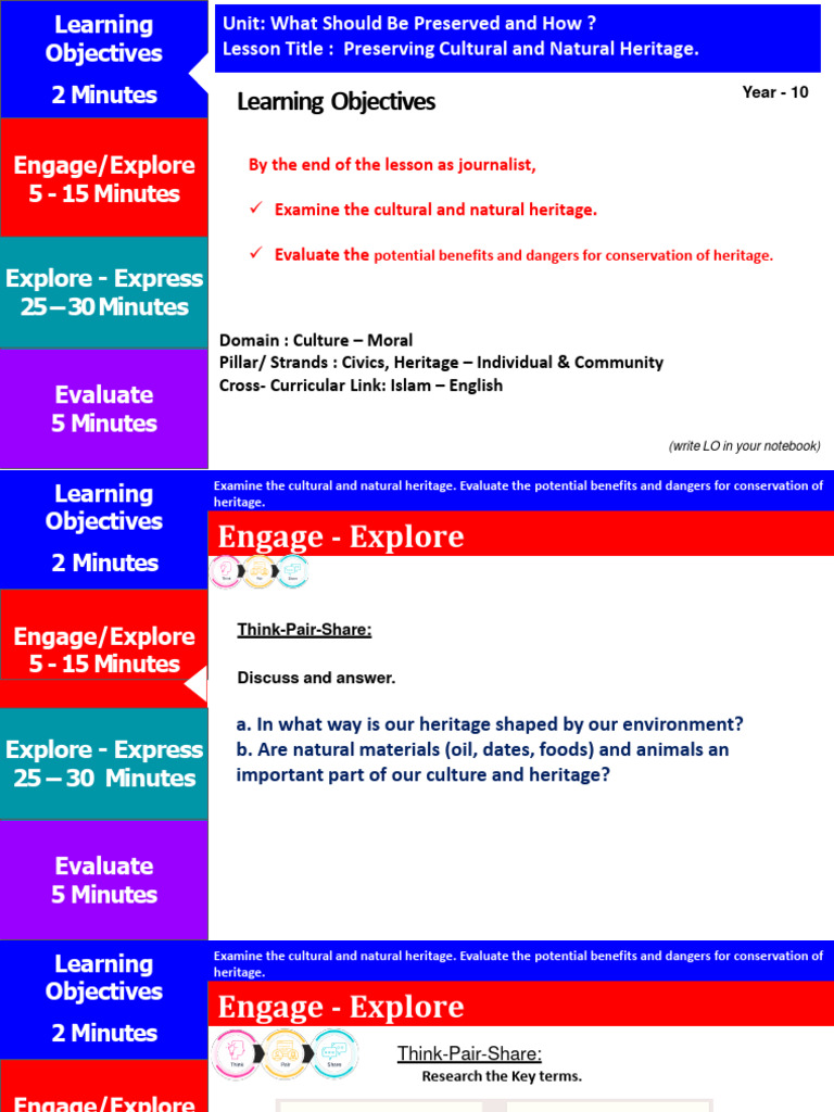 Yr - 10 - MSC - Lesson - Preserving The Cultural and Natural Heritage ...