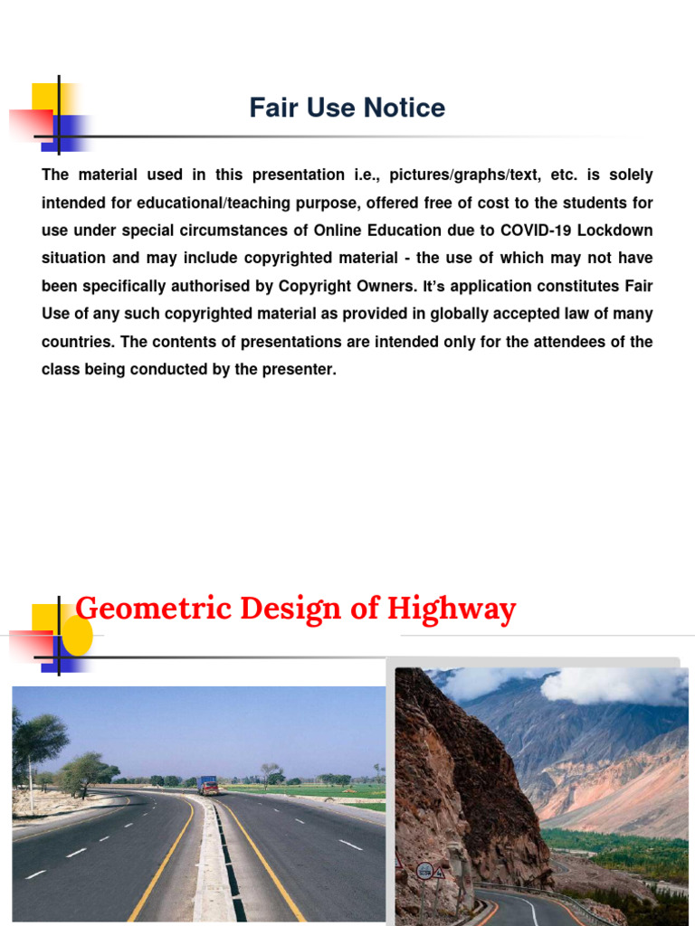 Highway Geometric Components | PDF | Road Transport | Transport