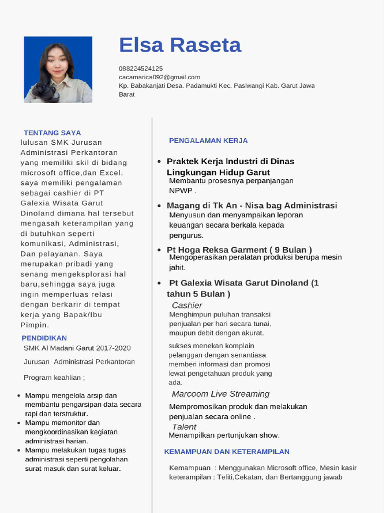 CV Elsa Raseta | PDF