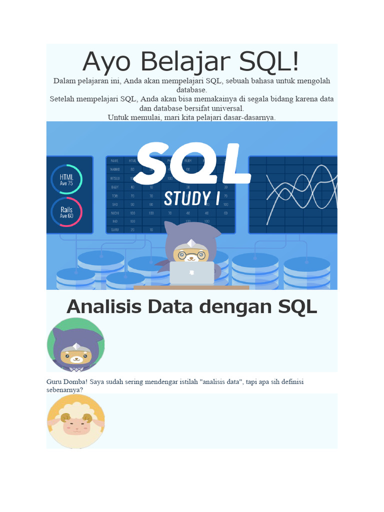 Ayo Belajar SQL-Zanuar Didik Bintoro | PDF