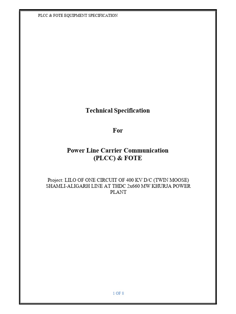 PLCC & FOTE Equipment Overview | PDF | Electrical Connector | Electric ...