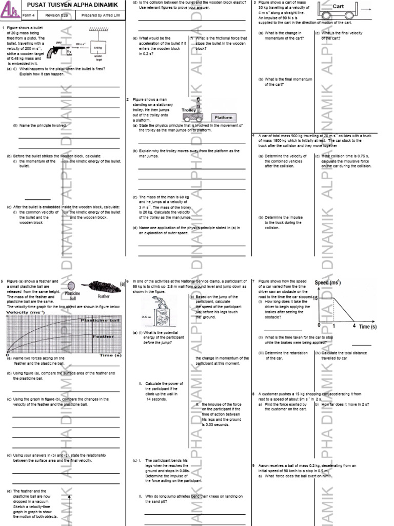Chap 2 Struc Set 2 Watermark | PDF | Collision | Momentum