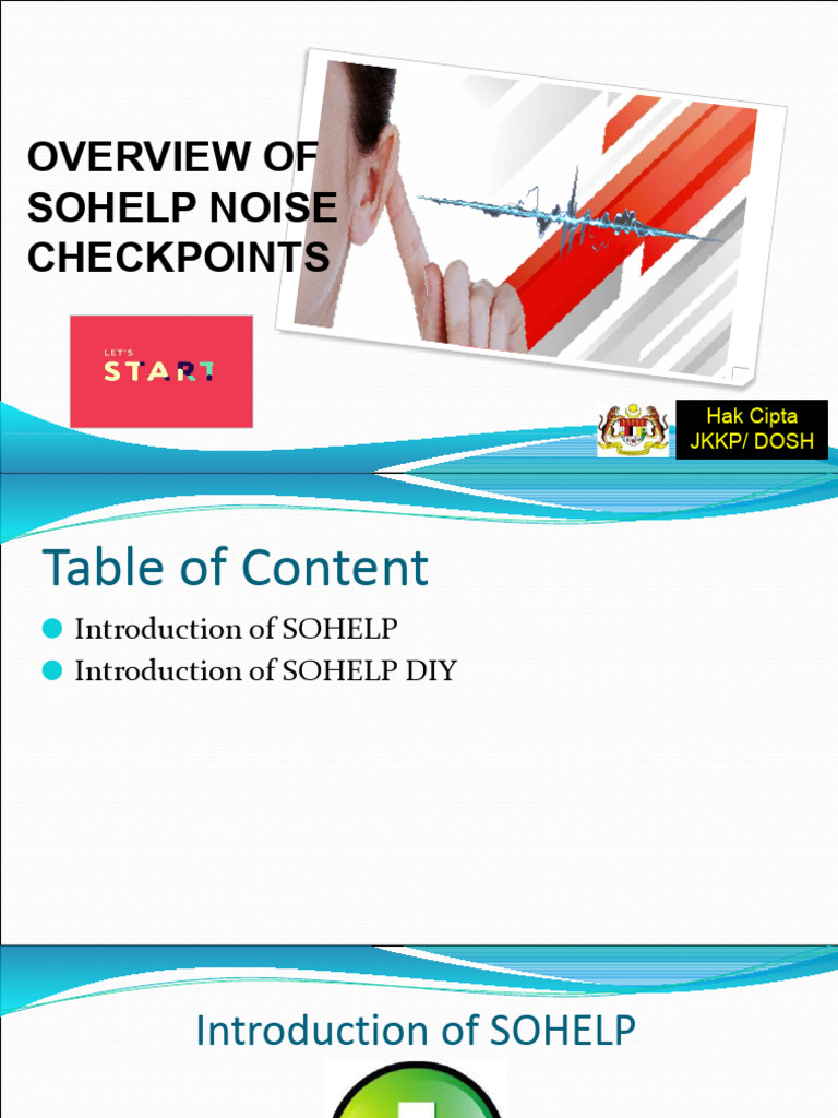 4 - CHECKPOINT Pengurusan Bising.pptx | PDF | Noise | Occupational Safety And Health
