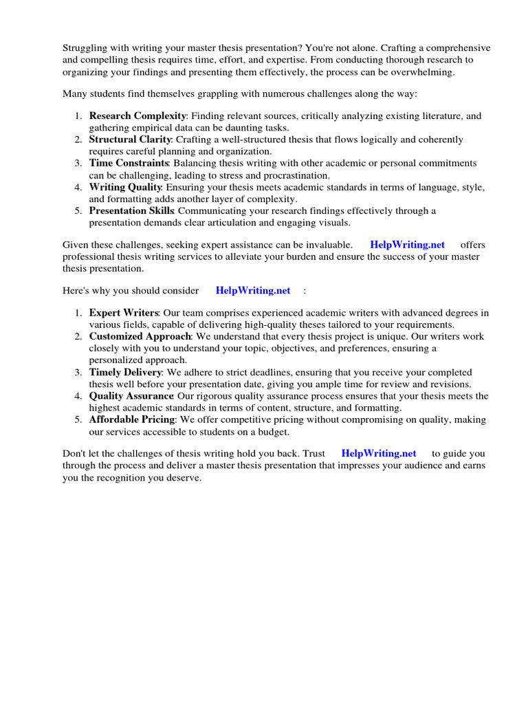 Example of Master Thesis Presentation | PDF | Thesis | Microsoft Power ...