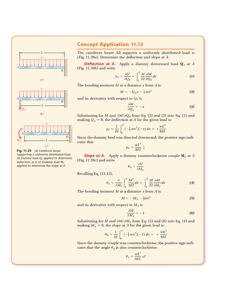 Castigliano's Theorem Examples | Download Free PDF | Beam (Structure ...