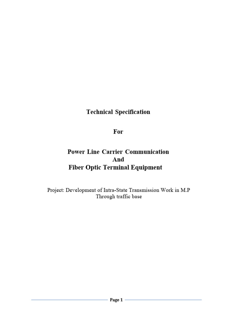Specification - FOTE MPPTCL | PDF | Computer Network | Information And Communications Technology