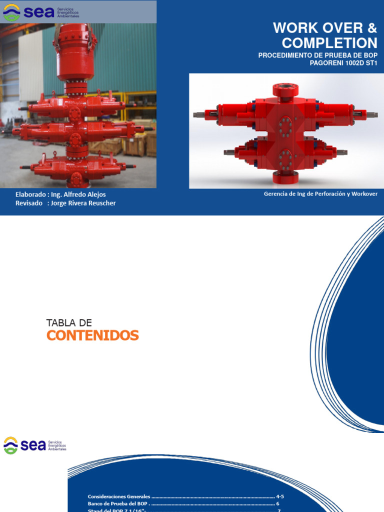Procedimiento Prueba de BOP | PDF | Dinámica (Mecánica) | Líquidos