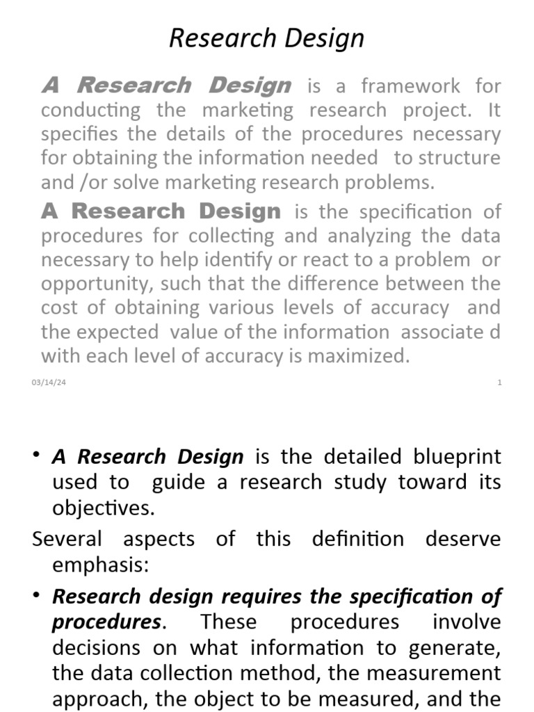 Chap - 4 Research Design | PDF | Survey Methodology | Sampling (Statistics)
