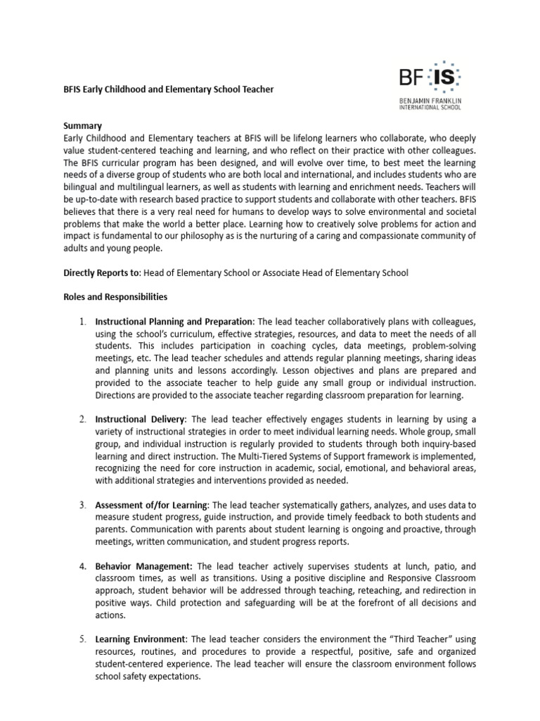 Elementary School Teacher | PDF | Teachers | Learning Elementary School Teacher | PDF | Teachers | Learning