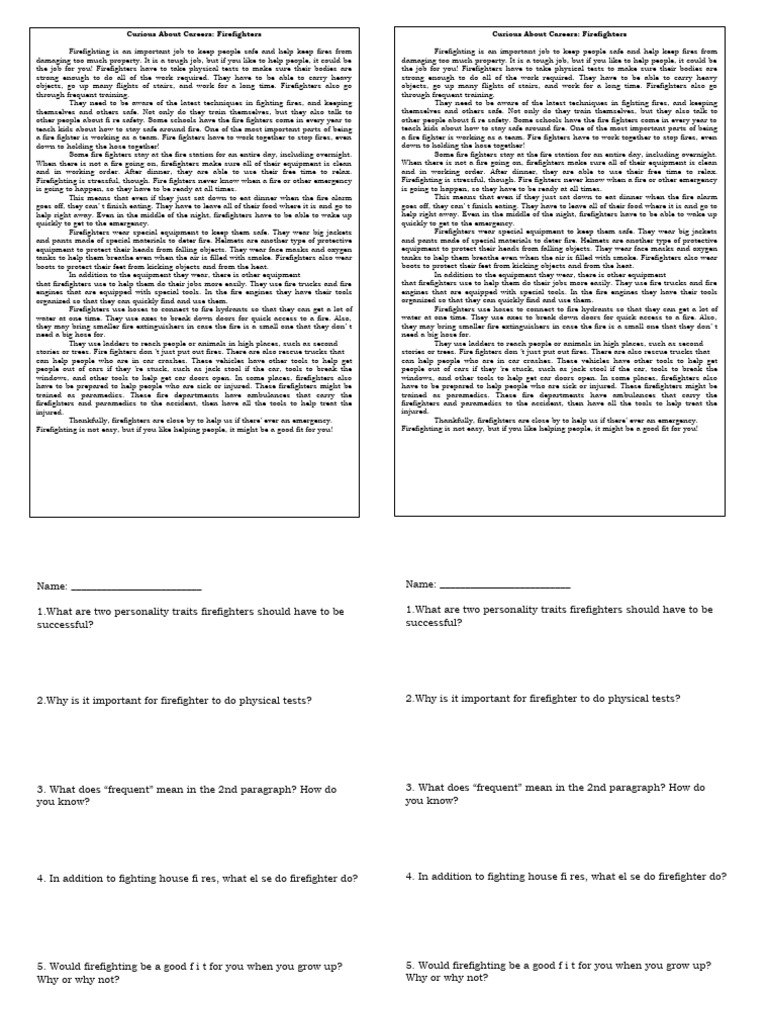Firefighter Career Overview and Insights | PDF | Fire Engine | Firefighter