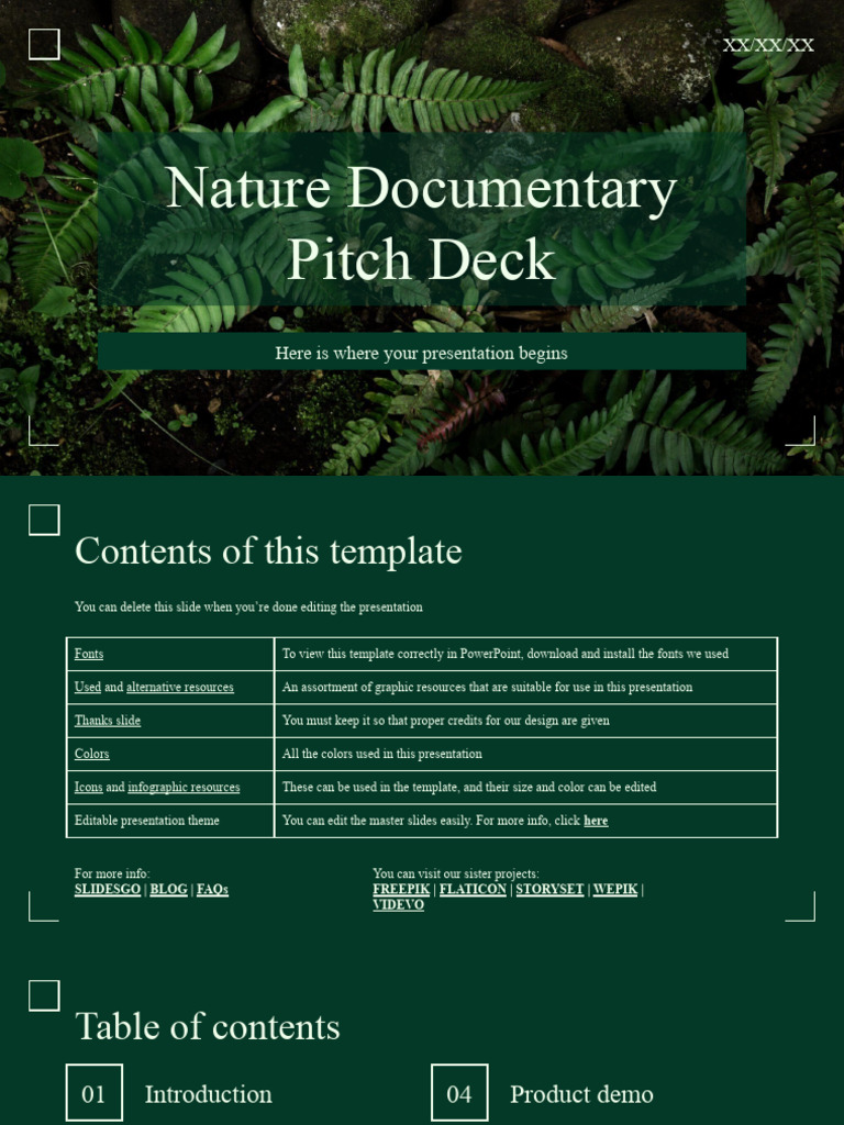Nature Documentary Pitch Deck by Slidesgo | PDF | Market (Economics ...