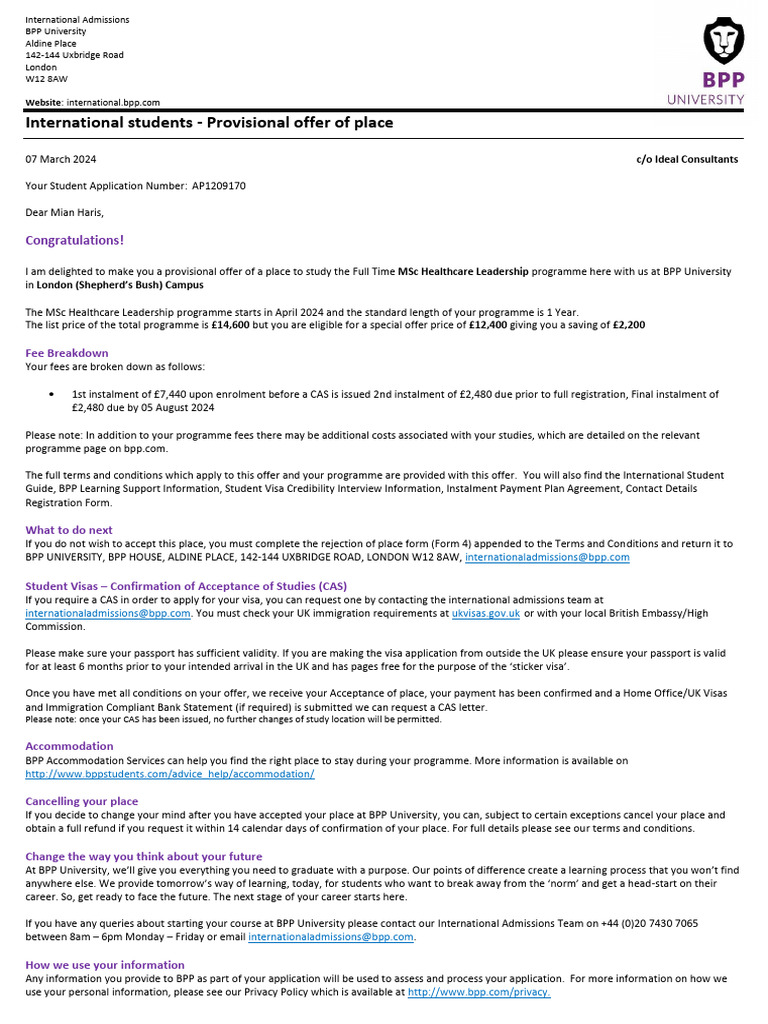 Mian Haris Revised Offer | PDF | Travel Visa | Government And Personhood