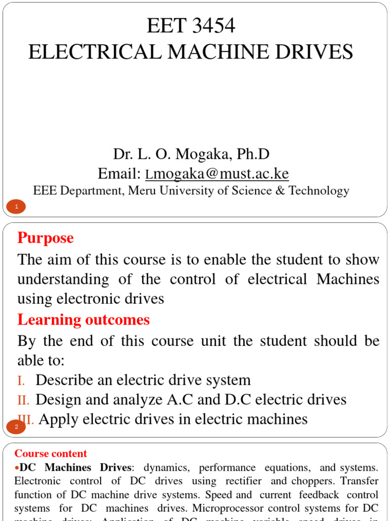 Eet 3454 Electrical Machine Drives Complete | PDF | Electric Motor | Power Inverter