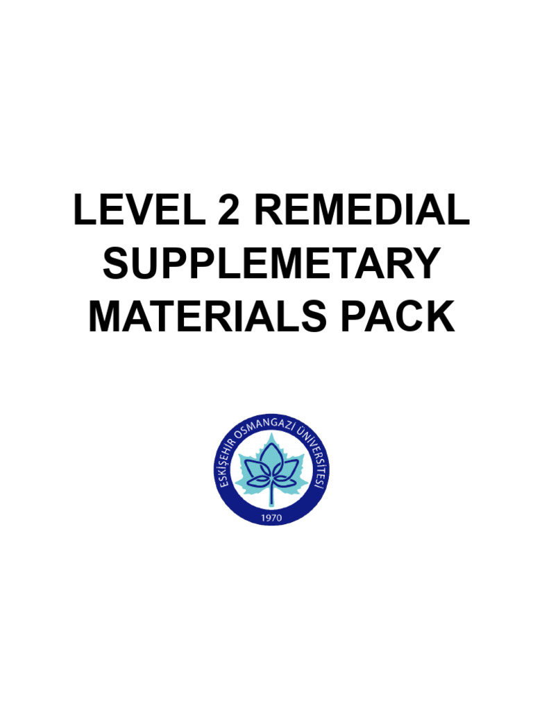Level 2 Remedial Supplementary Materials Pack | PDF | Adjective ...