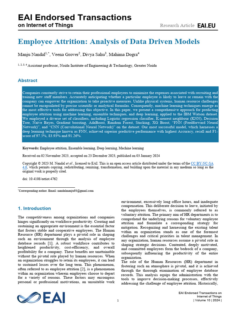 Employee_Attrition_Analysis_of_Data_Driven_Models | PDF | Artificial Neural Network | Machine ...