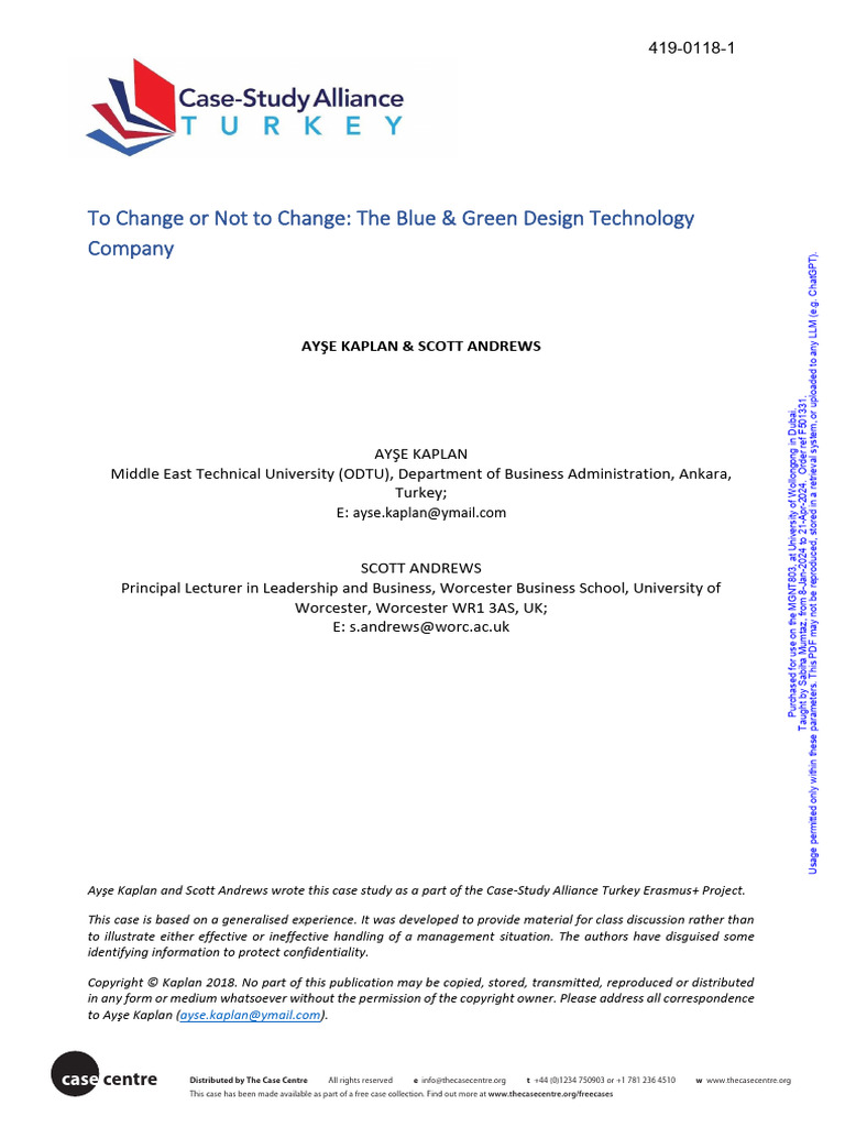 Final Case - To Change or Not To Change | PDF | Sales | Customer ...