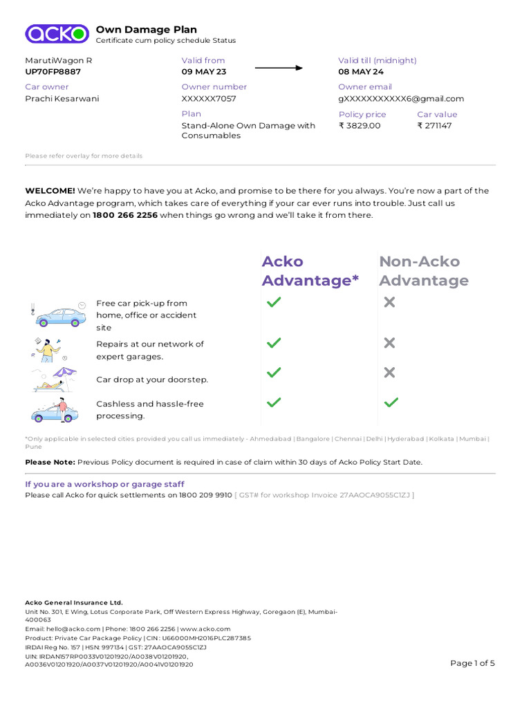 Policy 1 | PDF | Insurance | Financial Risk