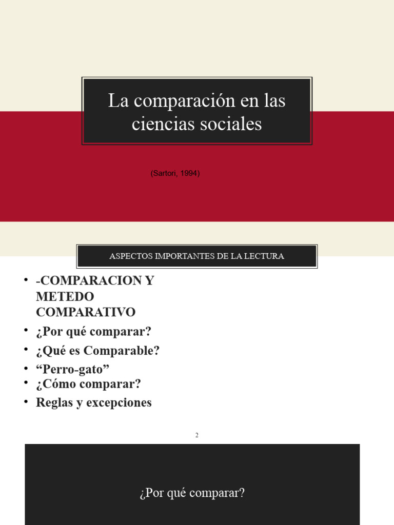 La Comparación en Las Ciencias Sociales(1) | PDF | Método científico ...
