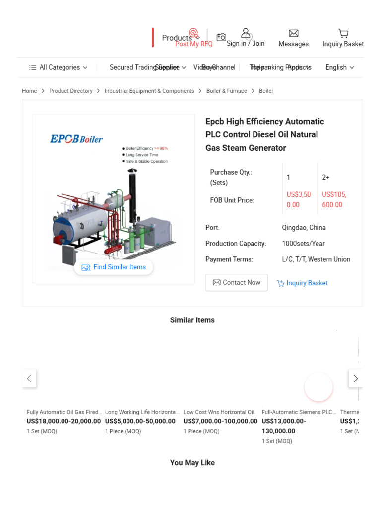Epcb High Efficiency Automatic PLC Control Diesel Oil Natural Gas Steam ...