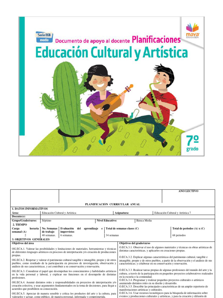 Eca 7 Egb Planificaciones | PDF | Podcast | Teatro