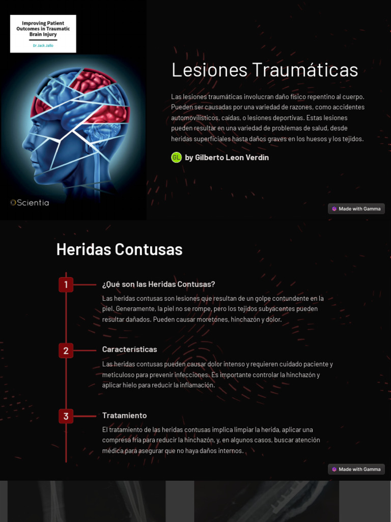 sesion 2 Lesiones-Traumaticas | PDF | Herida | Traumatologia