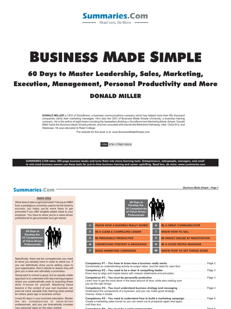 Business Made Simple | Download Free PDF | Sales | Marketing