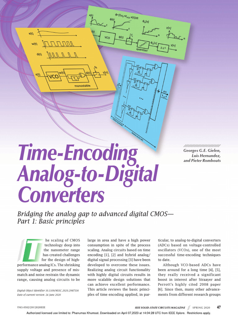 Time-Encoding Analog-to-Digital Converters Bridging The Analog Gap To Advanced Digital CMOS-Part ...