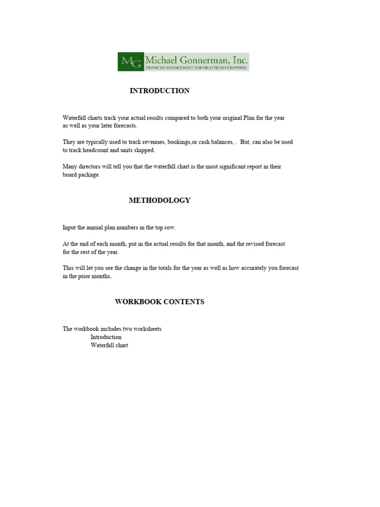 Example Waterfall Chart Excel | PDF