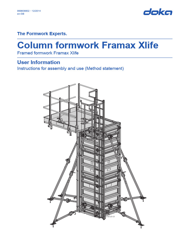 Column Formwork FRAMAX | PDF | Crane (Machine) | Screw