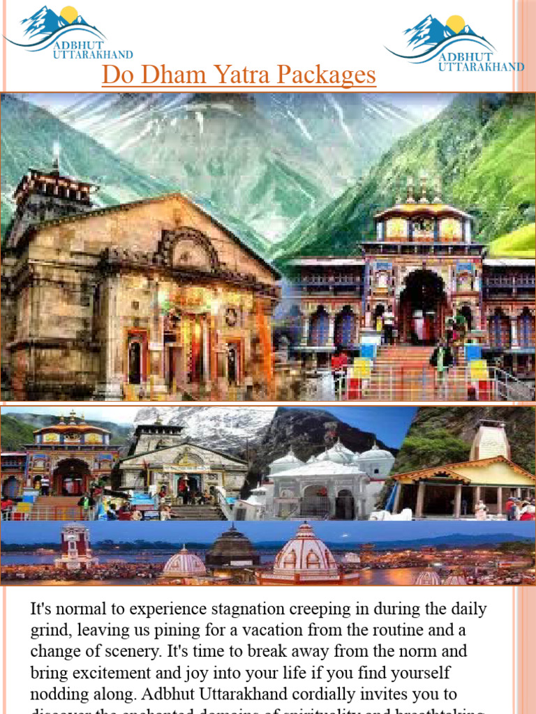 Do Dham Yatra Packages by Adbhut Uttarakhand | PDF | Wellness