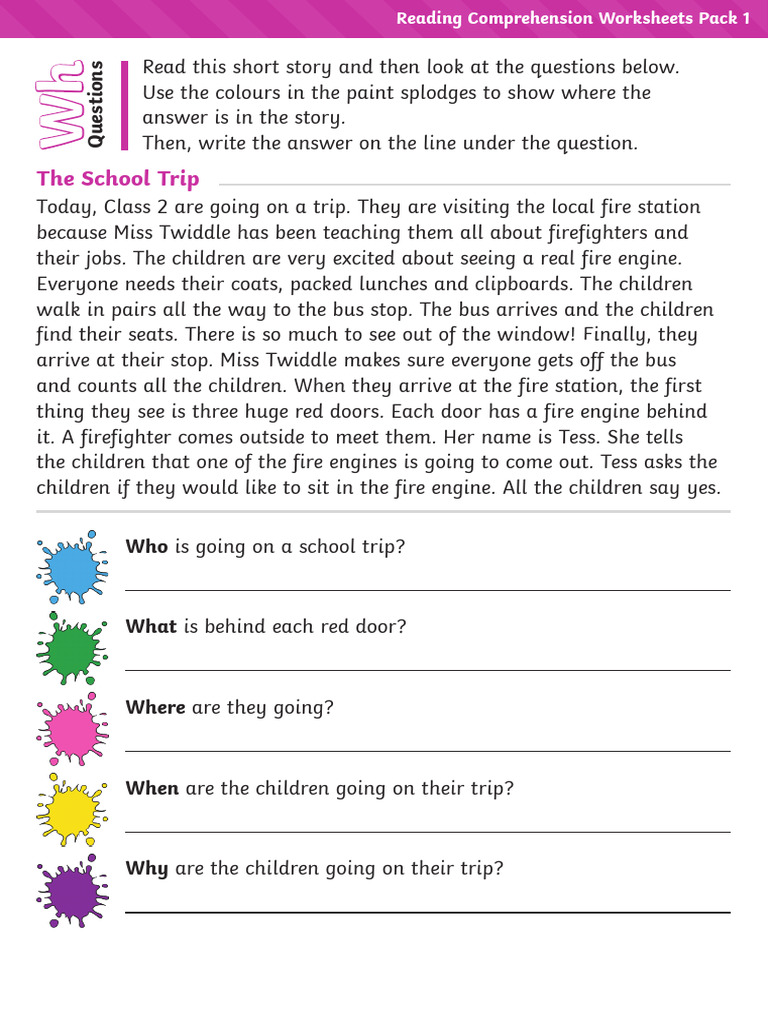 WH Reading Comprehension | PDF