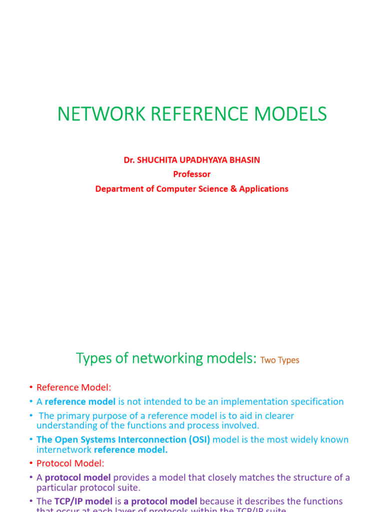 Notes_1052_UNIT-I- Lesson 3-OSI & TCP.IP reference models | PDF ...
