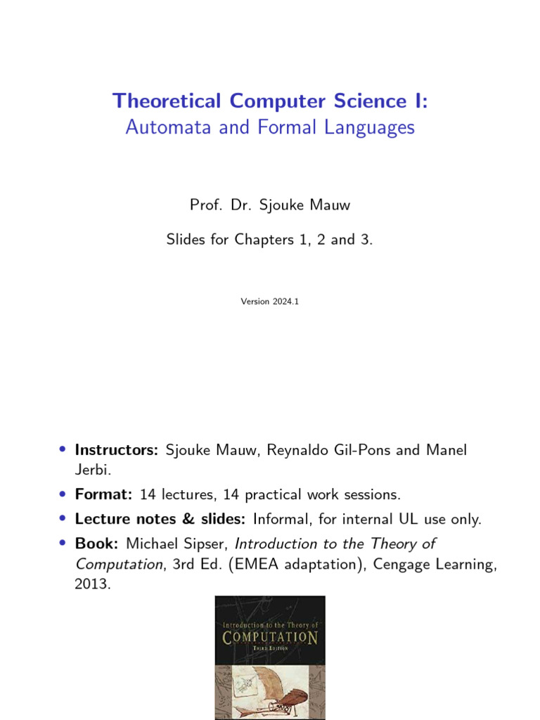 tcs1 Slides 10 20 30 | PDF | String (Computer Science) | Theoretical Computer Science