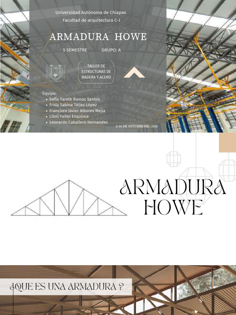 Armaduras - Tipo Howe | PDF | Braguero | Ingeniero civil