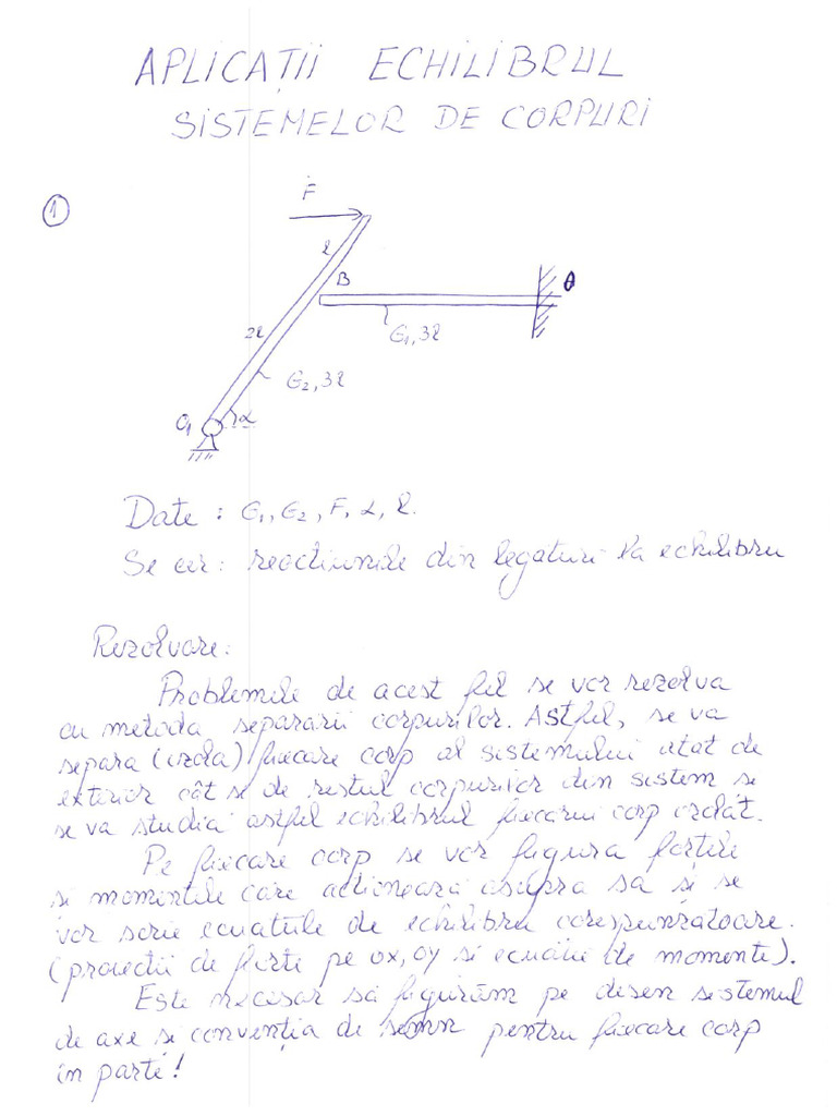 Echilibrul Sistemelor de Corpuri Varianta HD-min | PDF