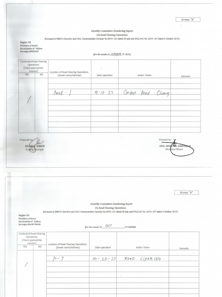 Road Clearing_October 2023 | PDF