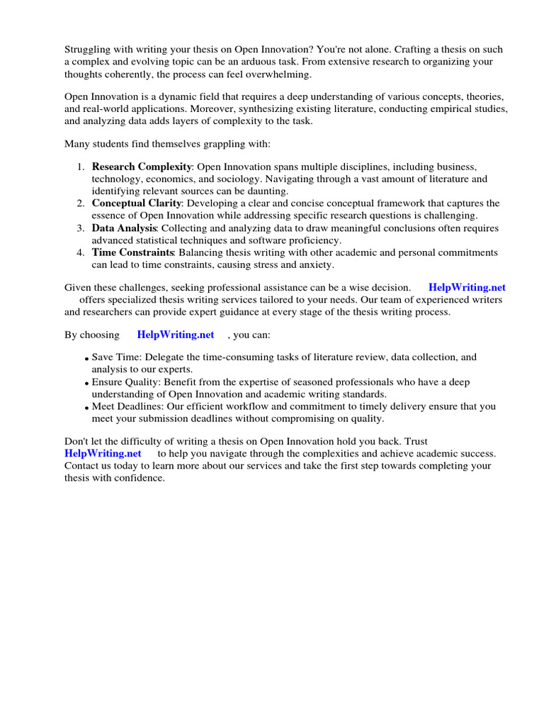 Thesis Open Innovation | PDF | Innovation | Software