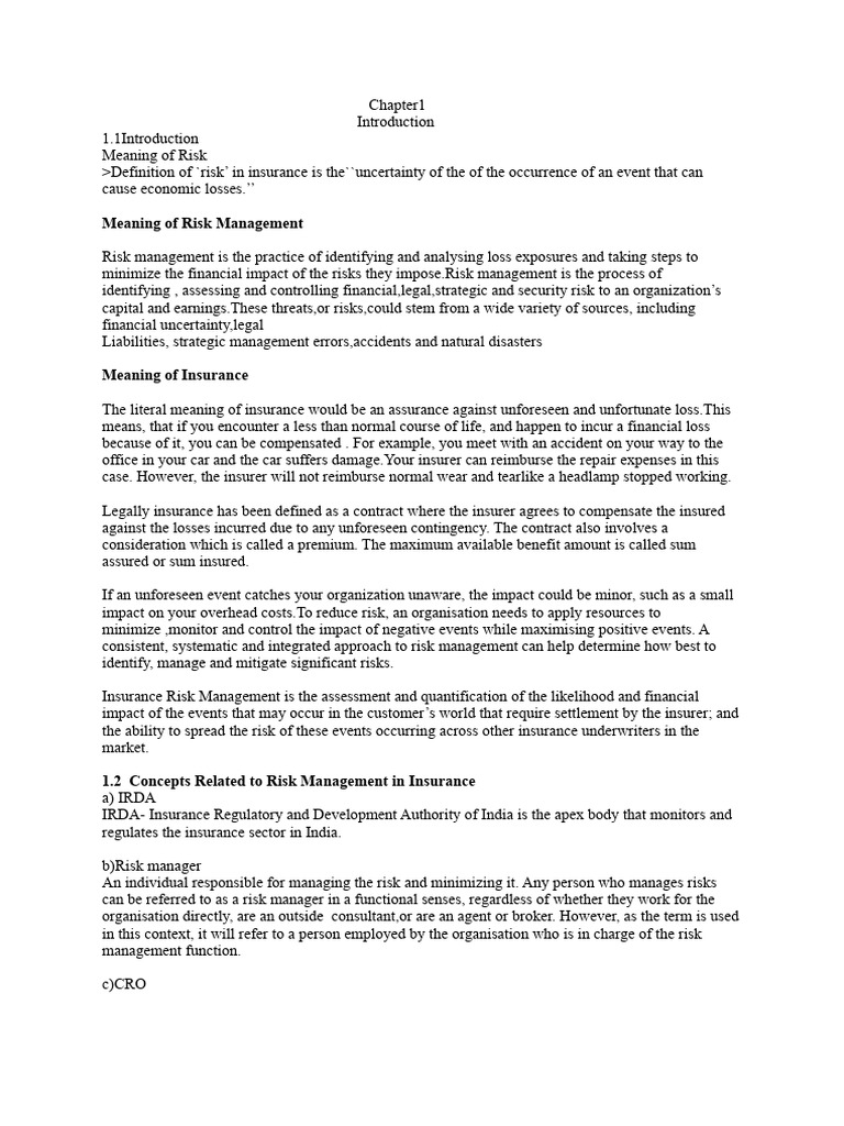 isha | PDF | Insurance | Risk