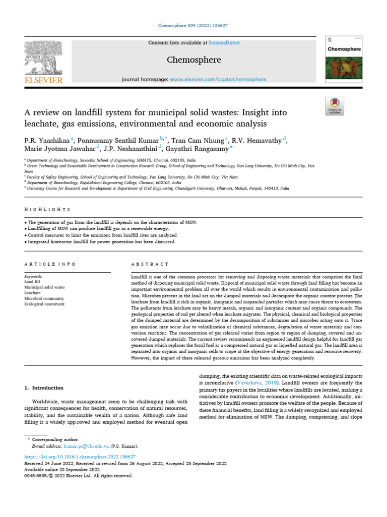 Analisis De Ciclo De Vida Pdf Landfill Municipal Solid Waste