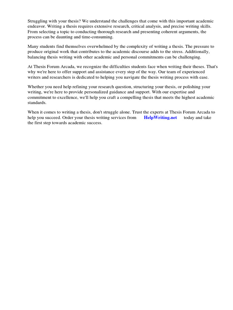 Thesis Forum Arcada | PDF | Thesis | Methodology