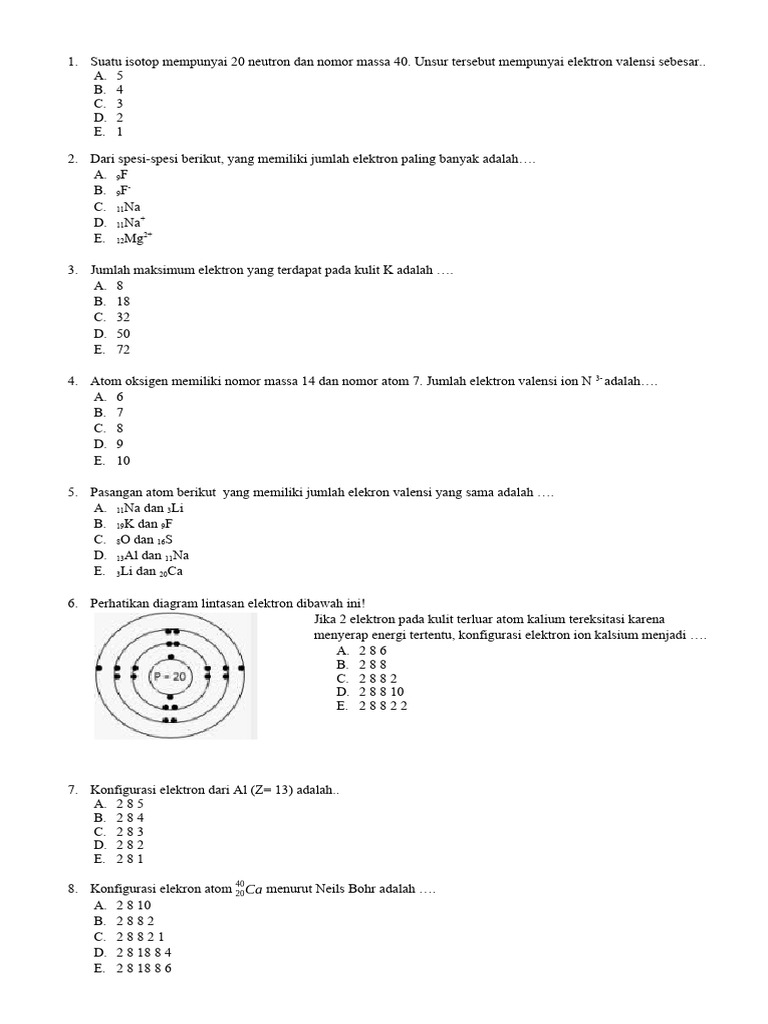 Elektron Valensi dan Konfigurasi Unsur | PDF | Metode & Bahan Ajar ...