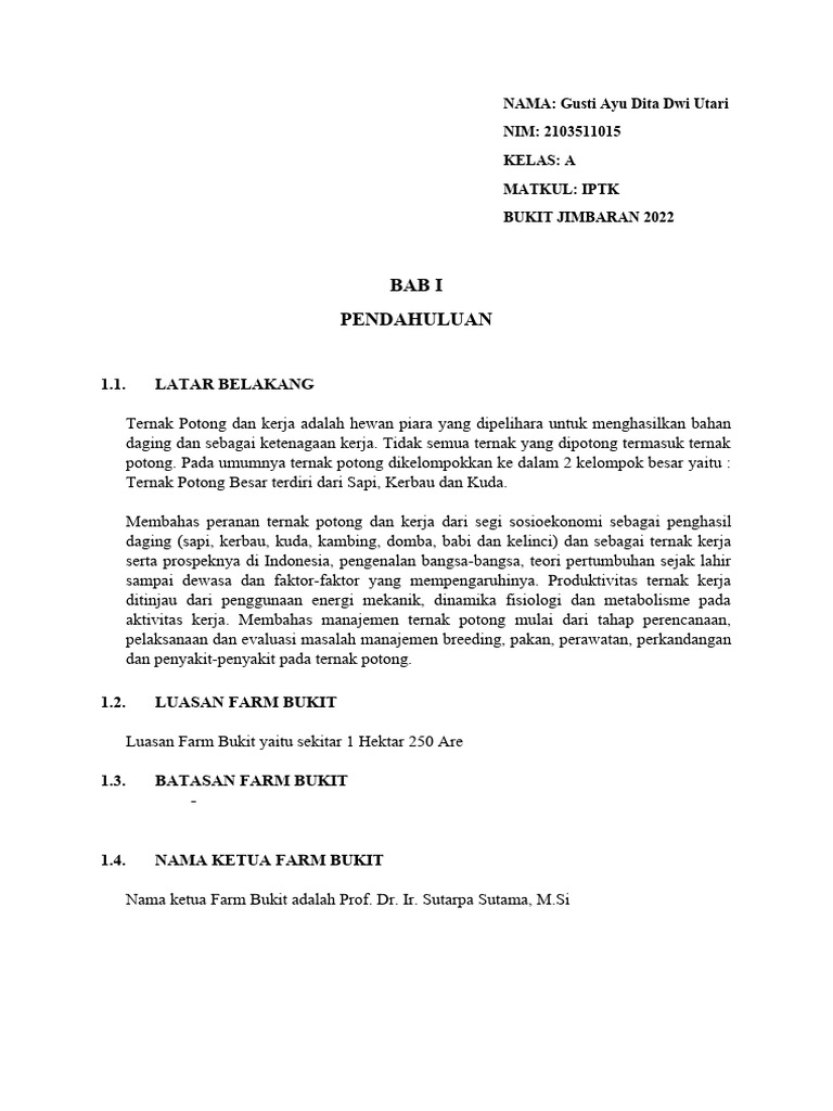 Gusti Ayu Dita Dwi Utari - 2103511015 - IPTK | PDF