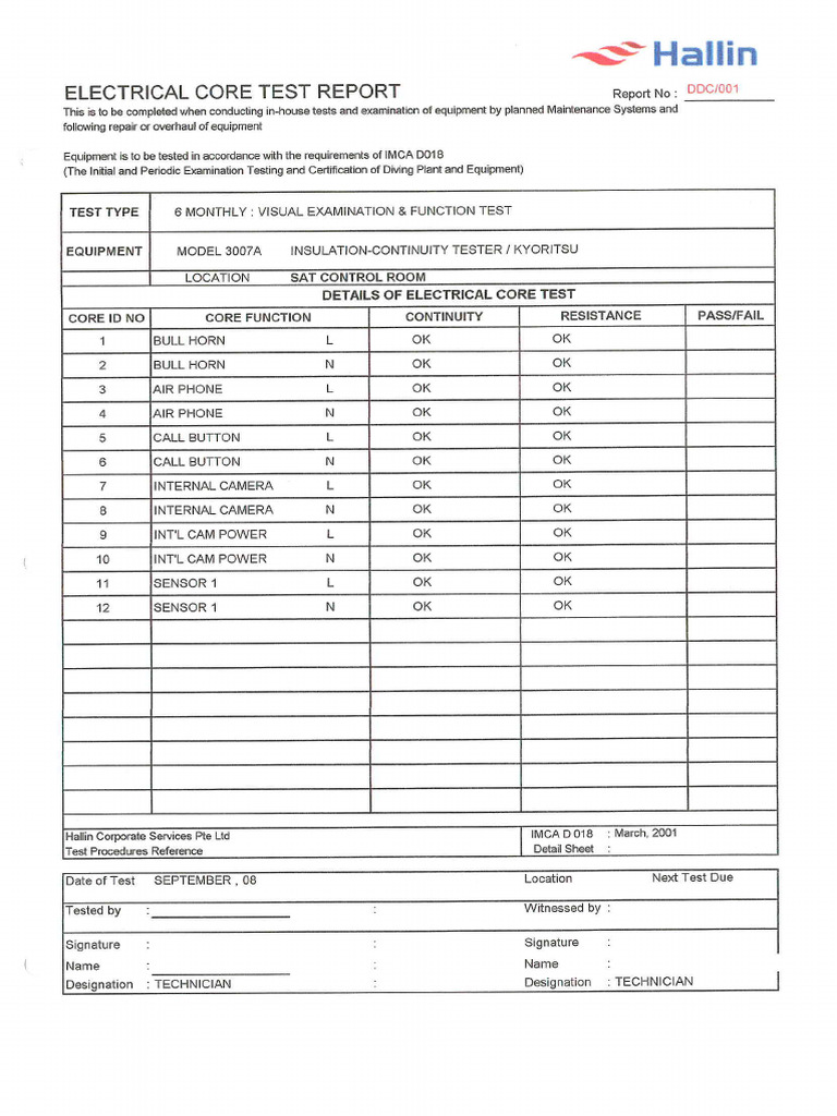 Appendix 6-Electrical Test Procedure | PDF